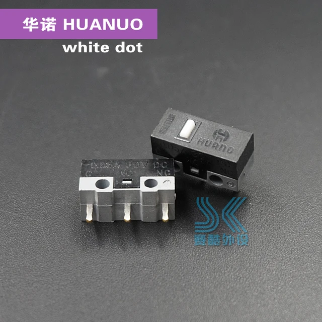 Original HUANO mouse micro switch button white yellow blue pink green ...