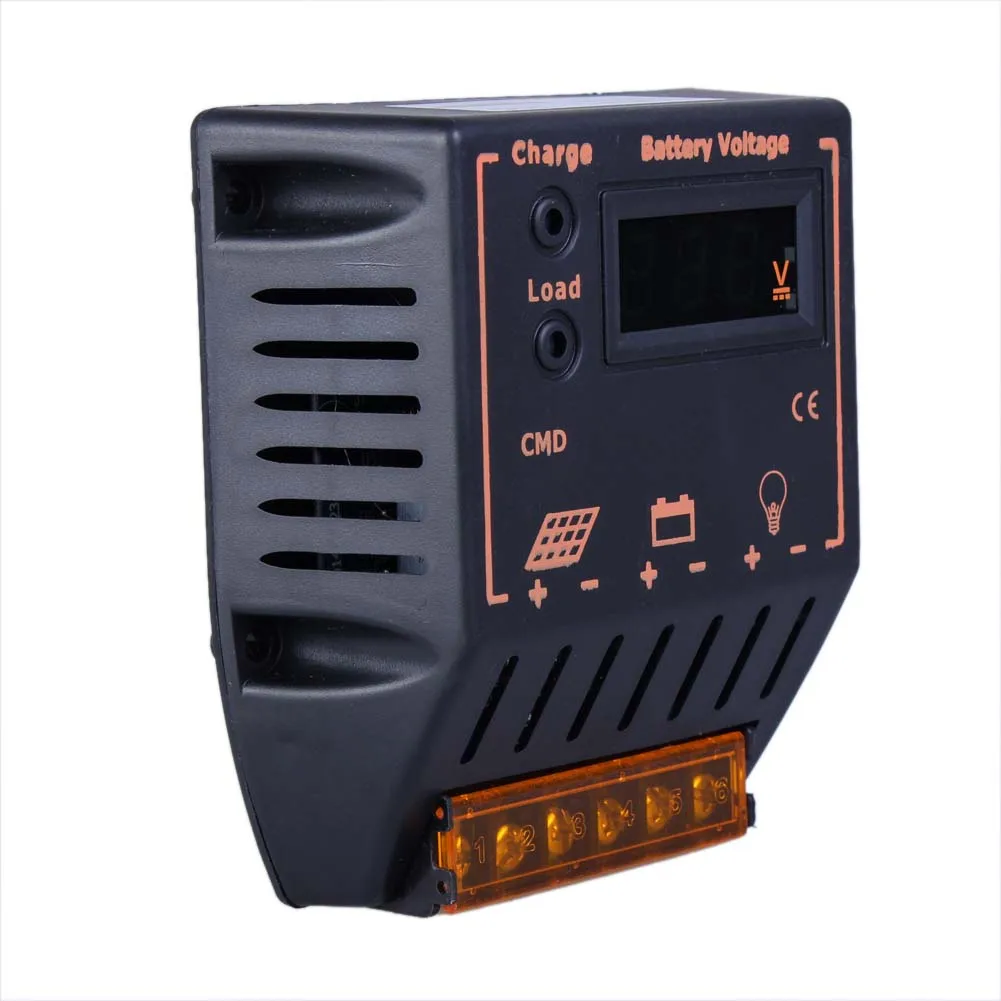LCD 10A 12V/24V CMD Autoswitch Solar Panel Battery Regulator Charge ...