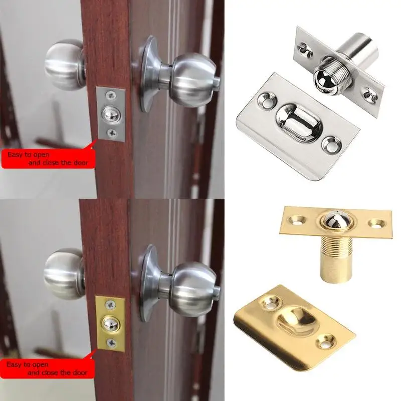Spring Invisible Wooden Cabinet Door Beads Lock Closet Ball Catch Latch ...