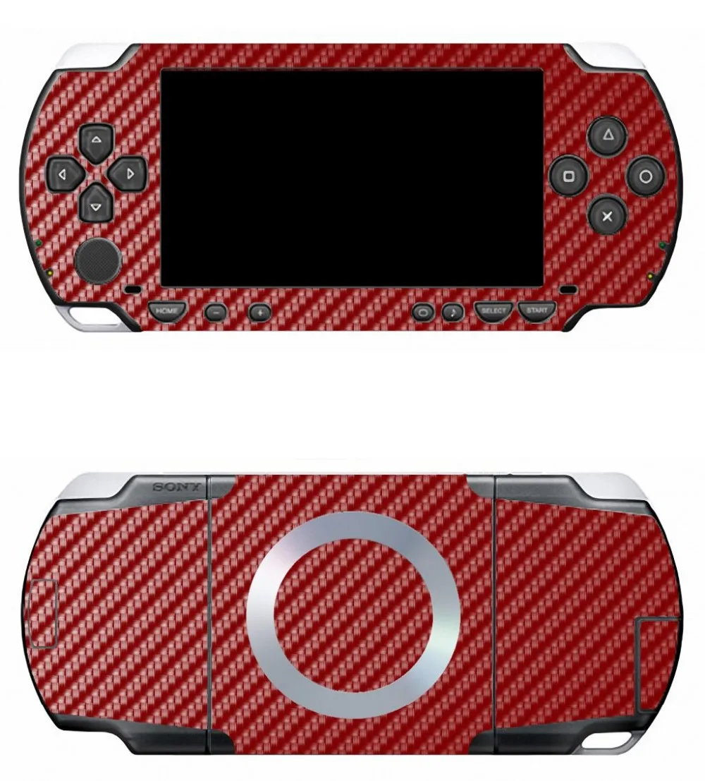 Red Carbon Fiber Vinyl Skin Sticker Protector for Sony PSP 1000 skins ...