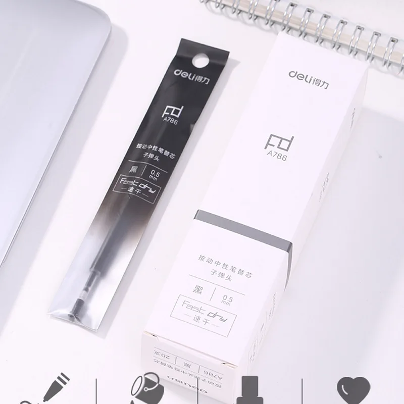 Deli 1 шт. быстросохнущая гелевая ручка нейтральные со сменным стержнем ...