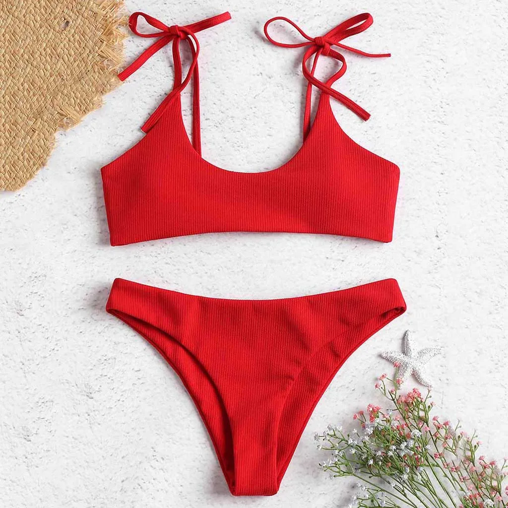 2 Piece Sexy Swimsuit Bikinis 2019 Mujer Swimwear Women High Waisted ...