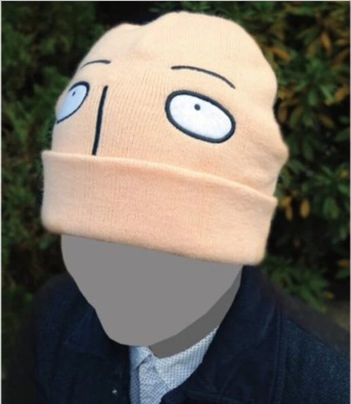 Funny Cosplay Hat Japanese Anima Animation ONE PUNCH MAN Cosplay Wool ...