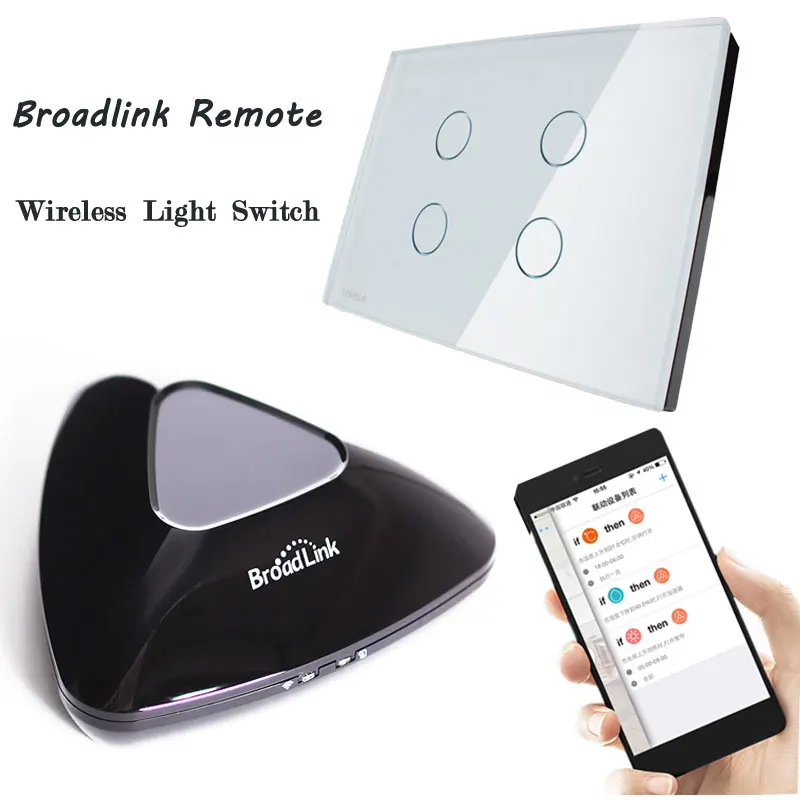 Broadlink RM2 RM pro inteligente IR/RF/controlador WiFi, domótica 4 Gang panel Control remtoe ...