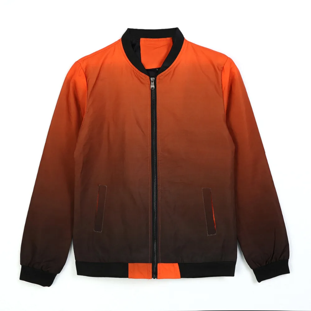 2017 Winter Warm Gradient Jacket Coat Men Slim Fit Coats Casual Zipper ...