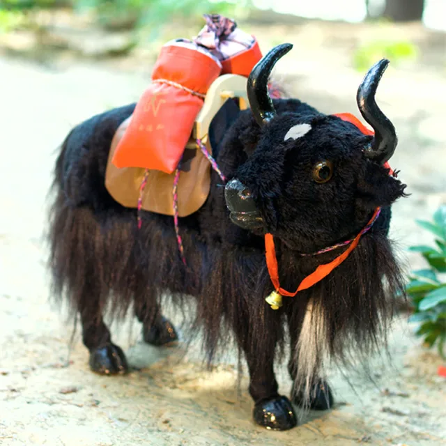 Zilin handmade simulated yak mini yak decor 21*17 cm white/black for ...