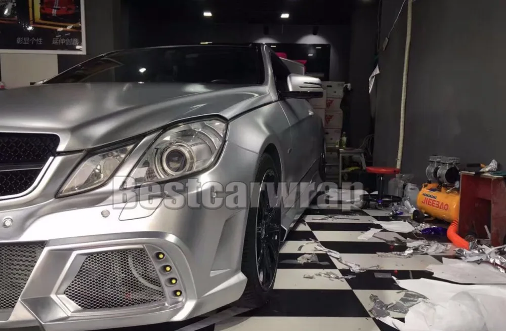 Protwraps Luxury Frozen Silver Chrome Satin Vinyl Car Wrap Film Air ...