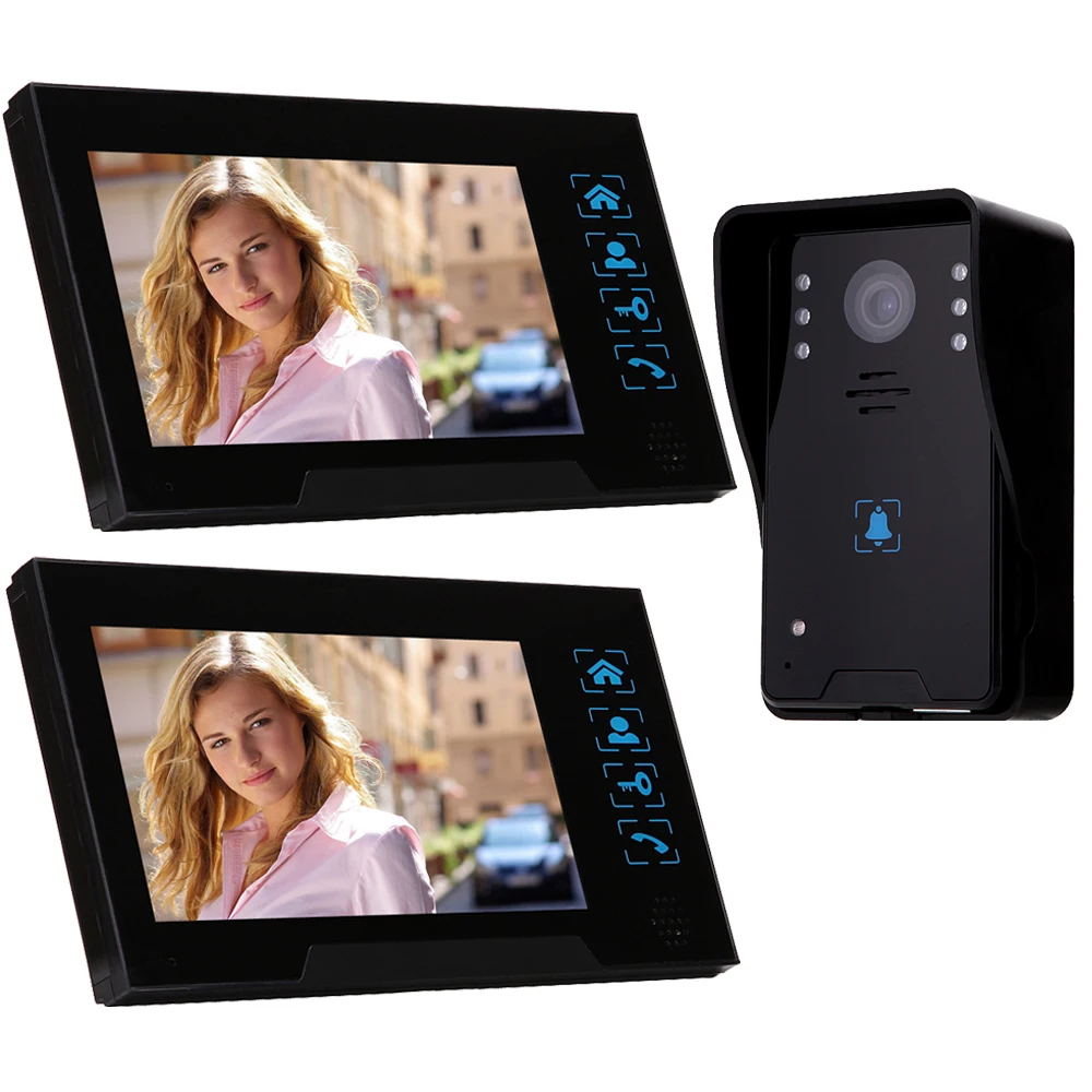 Free Shipping! 7 Inch TFT Touch Screen Color Video Door Phone Cmos ...