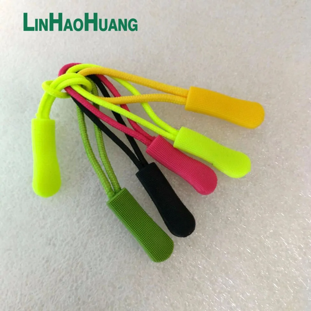 100pcs slip resistant fluorescent zipper puller fashion plastic puller ...