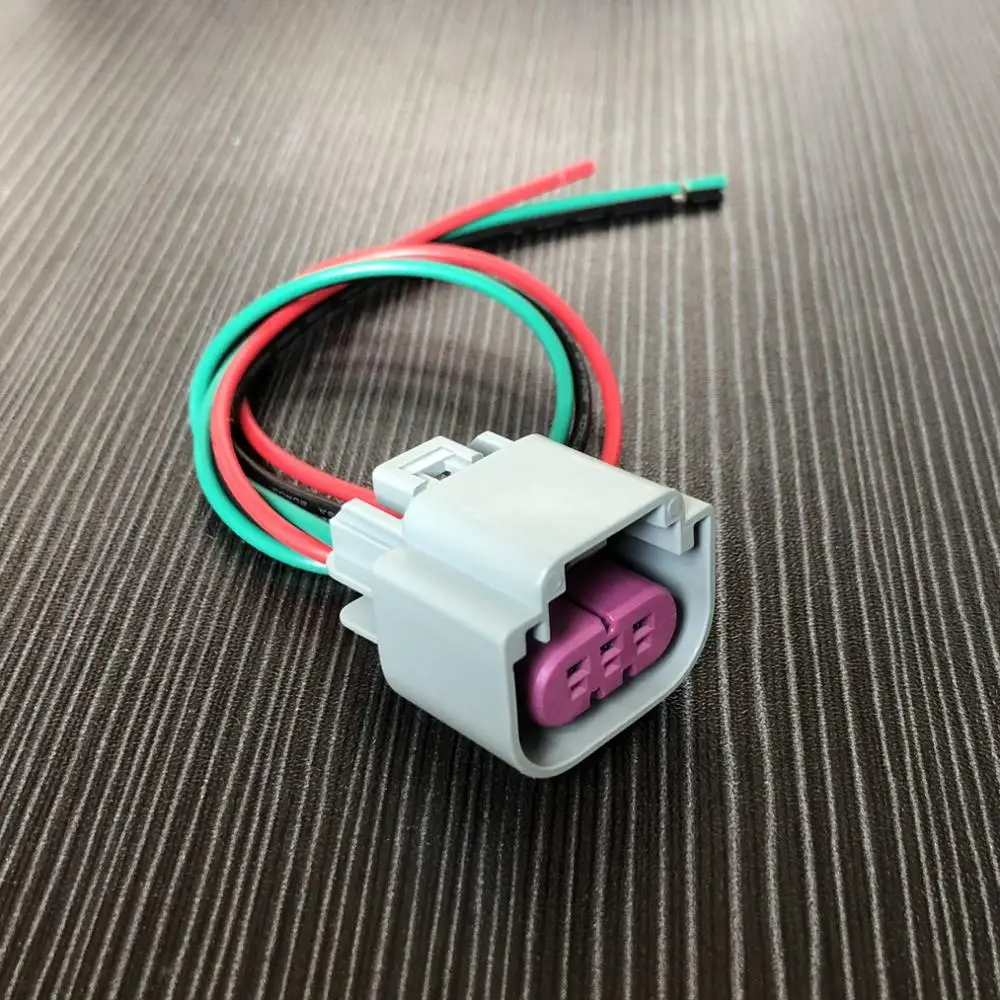 Gray plug 3pins line car waterproof auto connector(purple red clip ...