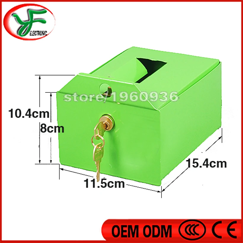 Swing Machine Coin Acceptor Iron Box, Coins Box And Lock Children's ...