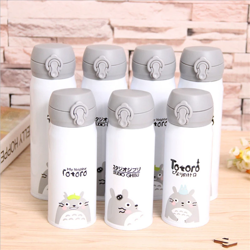 Lovely Totoro Thermos Cute Water Bottle Vacuum Flask For Tea Coffee ...