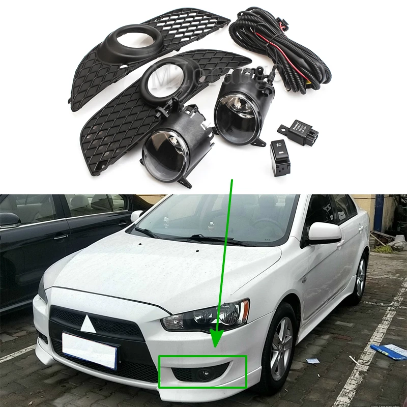 2pcs Fog Lights H11 Front Fog Lamps With Wires Grille Covers For ...