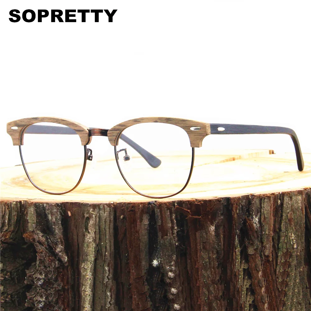 SOPRETTY-Optical-Eyeglasses-Half-Frame-Prescription-Glasses-Acetate ...