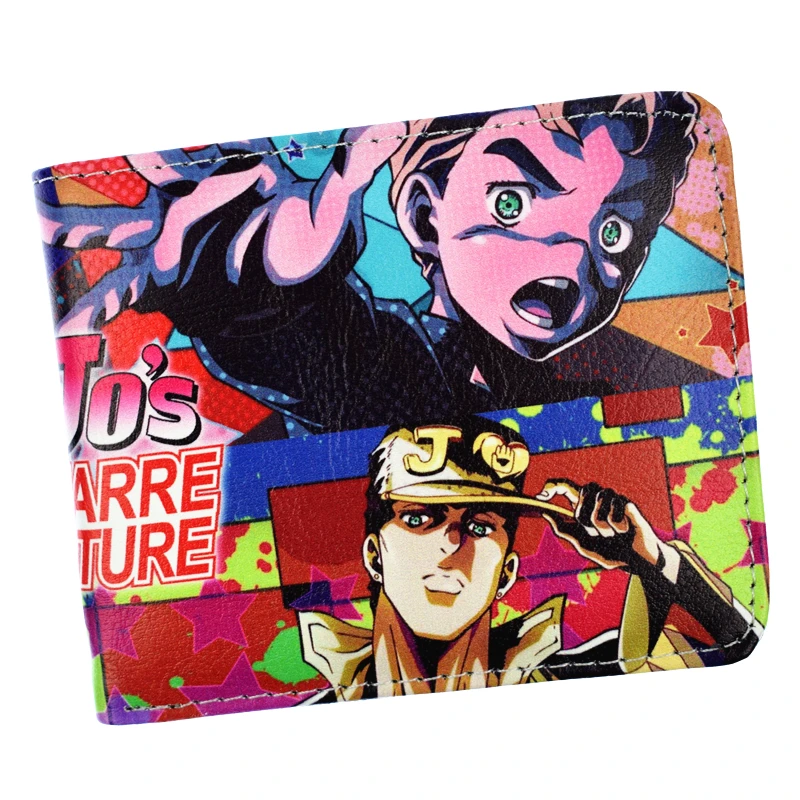 New Arrival Jojo's Bizarre Adventure Wallet Pu Leather Bi-fold Wallets ...