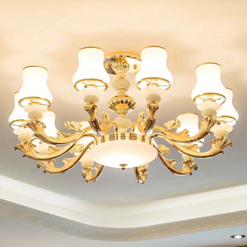European style living room ceiling lamp simple European zinc alloy home ...