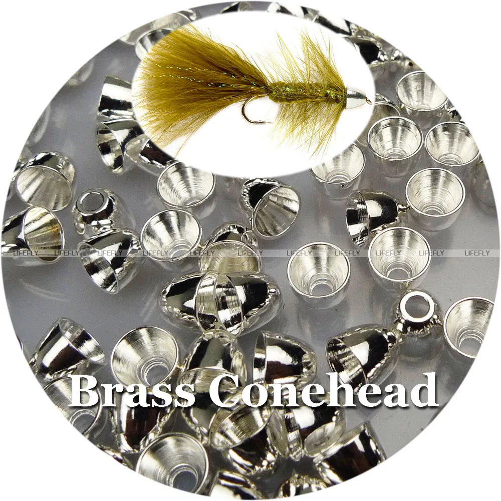 Silver Color, 100 Brass Coneheads, Cone Head, Fly Tying, Fly Fishing-in ...