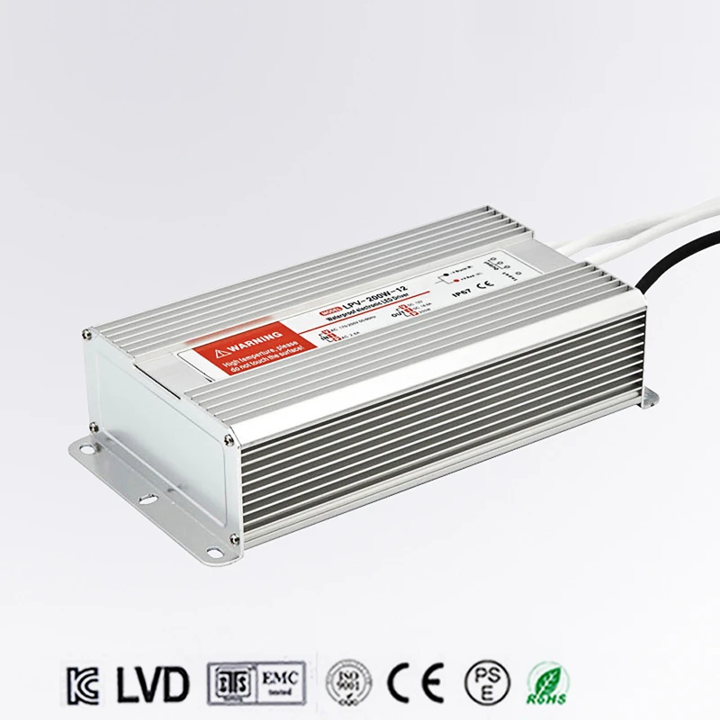 (LPV 200 48) 100~250VAC to 48vDC Power transformer waterproof IP67 dc ...