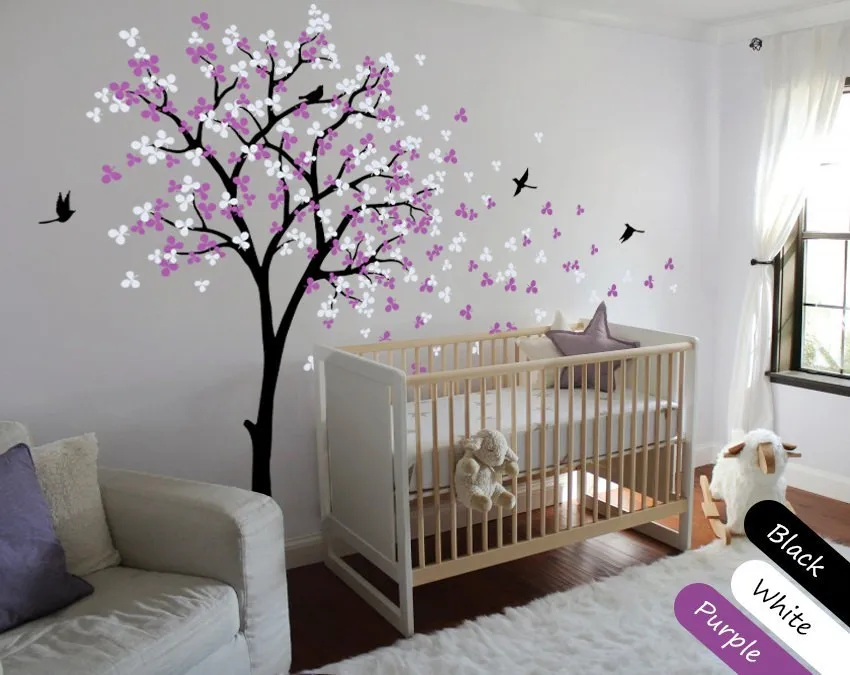 Flying-Birds-Large-Tree-Wall-Stickers-Huge-Tree-Branches-Wall-Art-Decal ...