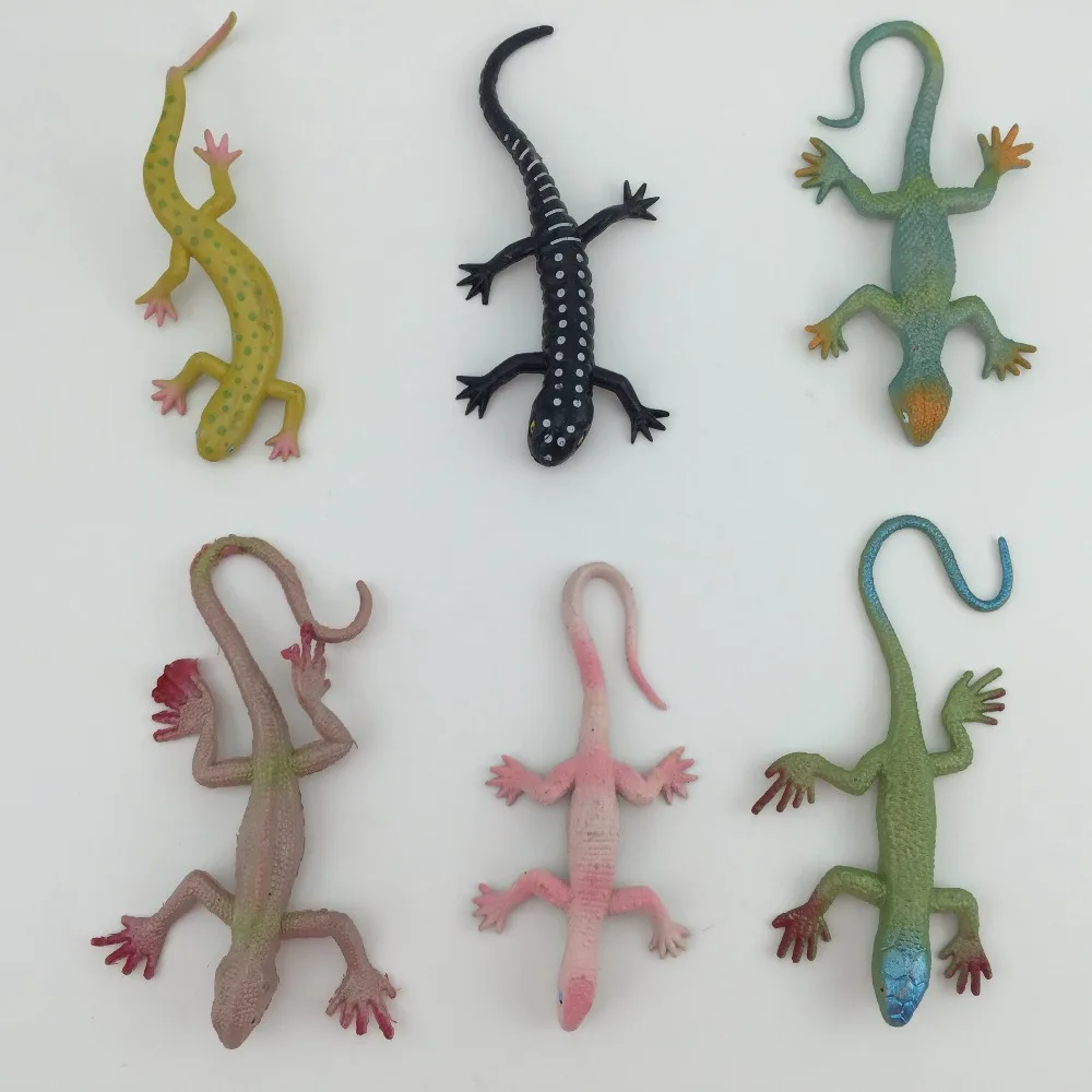 6 pcs/pack Lizards Plastic Farm Animals Toys for Children Animal Family ...