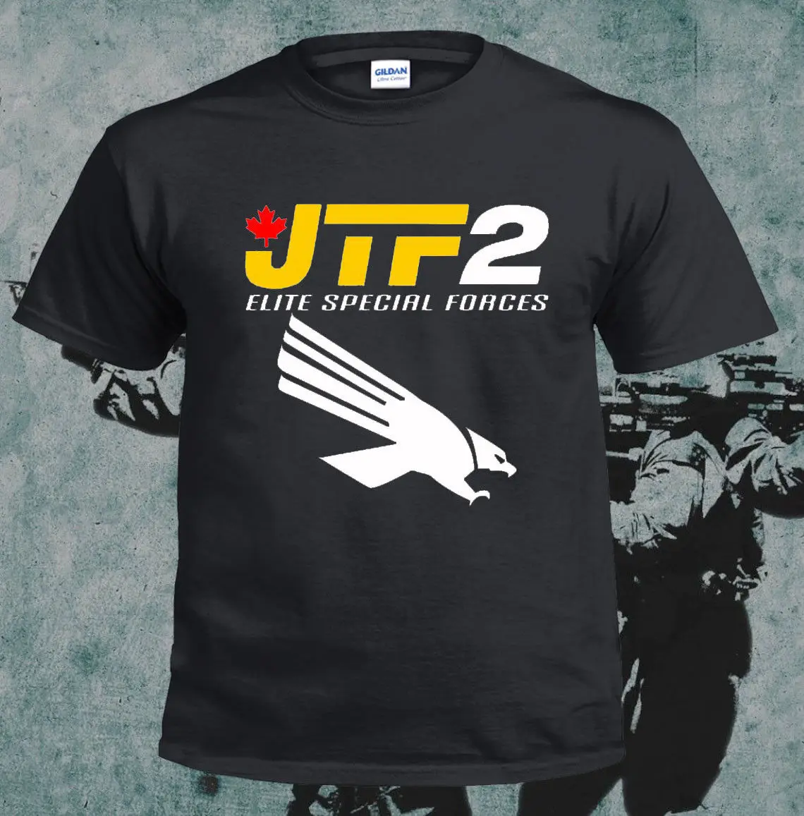 Camiseta con estampado de la fuerza JTF2 de Canadá, camisa con diseño ...