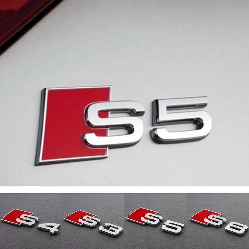 3D Aluminum Audi S Line (S3, S4, S5, S8) Stickers