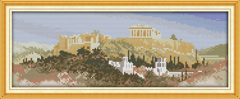 The Acropolis in Athens, Greece Needlework Embroidery Kit Counted Cross ...