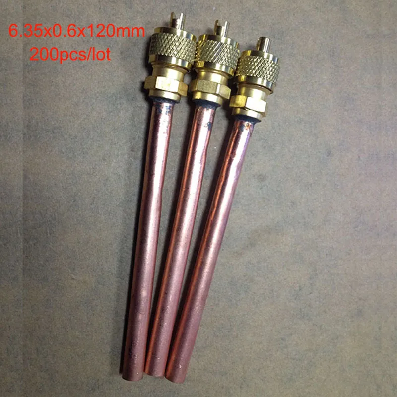 200pcs T0.6mm L12cm Copper refrigeration access valve and copper gas ...