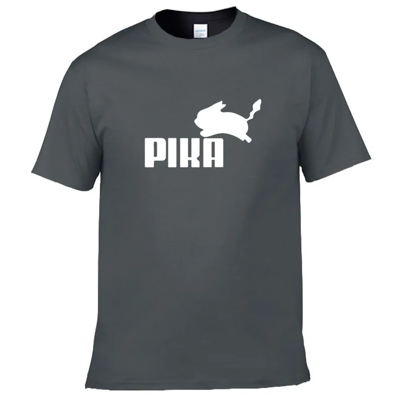 Summer New Pokemon T Shirt Anime Pika Men T-Shirts Pikachu Boy T Shirt ...