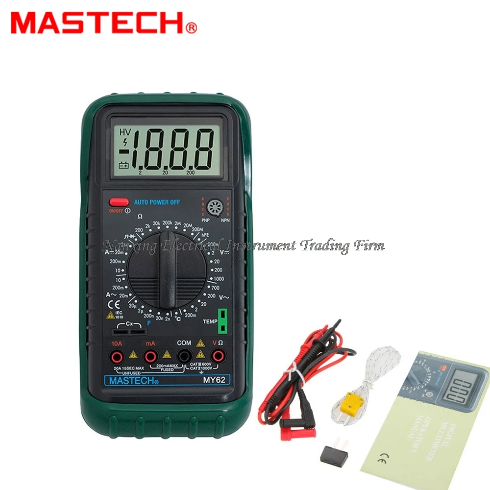 MASTECH-MY62-Handheld-Digital-Multimeter-DMM-w-Temperature-Capacitance ...