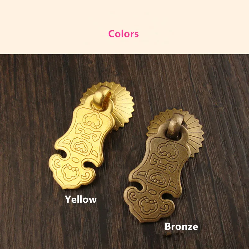 Vintage Brass Handle Double Pendant Furniture Door Pull Handle Chinese ...