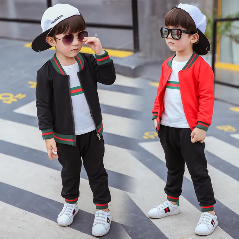 Ropa para niños niño otoño traje 2017 otoño nuevo informal de manga ...