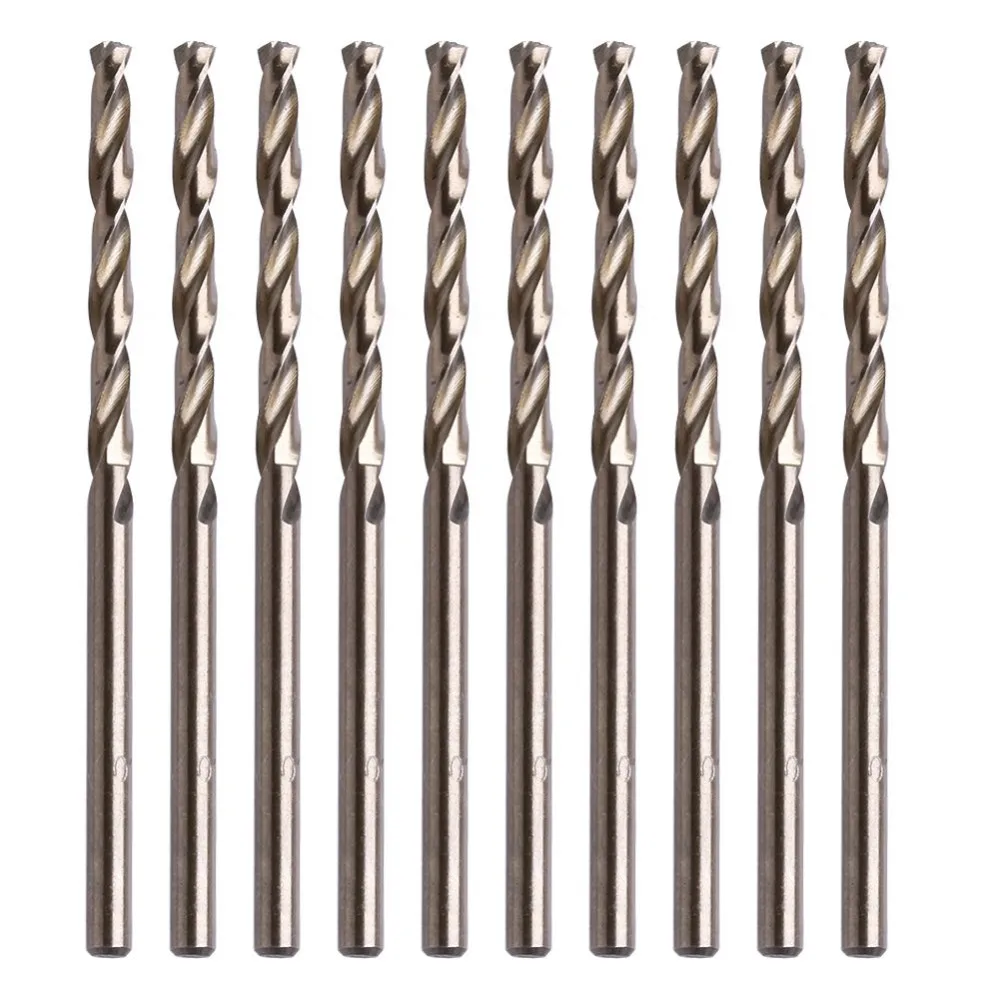 10Pcs 1mm~5mm M35 Round Shank HSS Co Cobalt Twist Drill Spiral Drill Bit 1mm 1.5mm 2mm 2.5mm 3mm ...