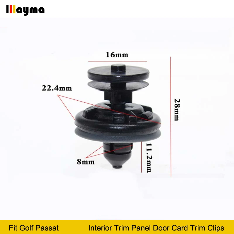 20pcs Auto Car Plastics Clips For Volkswagen Vw Golf Jetta Passat Cc ...