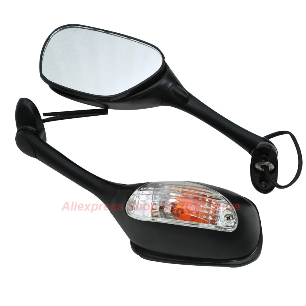 1 Pair Black Motorcycle Rear View Side Mirrors For Suzuki Gsxr1000 2005