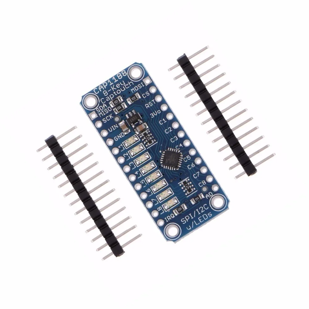 Cap1188 8 Key Capacitive Touch Sensor Module Spi I2c Captouch Led For ...