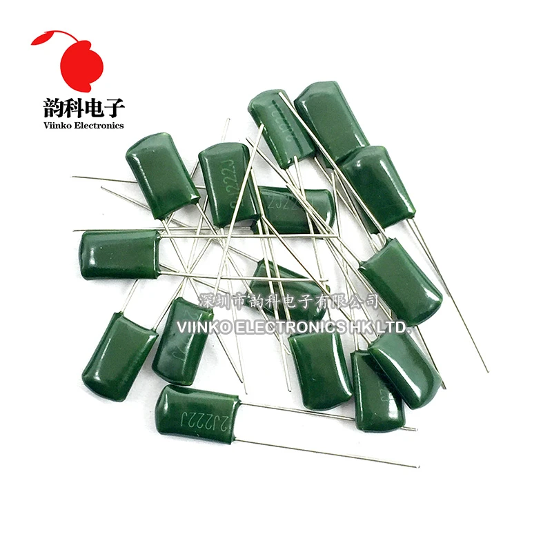 50pcs Polyester film capacitor 630V 1nF 1.5nF 10nF 22nF 33nF 47nF ...