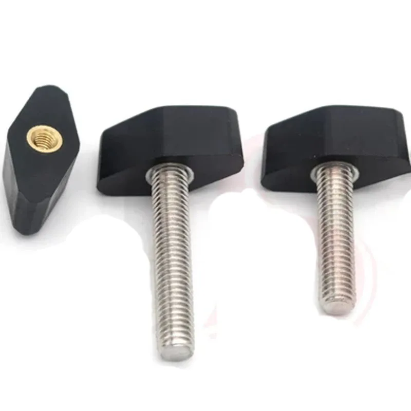2pcs M6 304 Stainless Steel One-handed Handle Plastic Hand Screw T ...