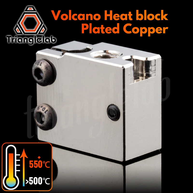 Trianglelab Pt100 Volcano Plated Copper Heat Block For Volcano Hotend ...