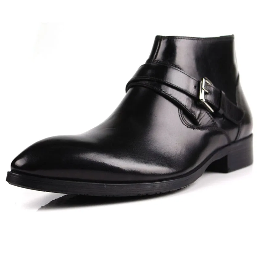 EU38 44 2017 New men's shoes High shoes men high formal leather fashion ...