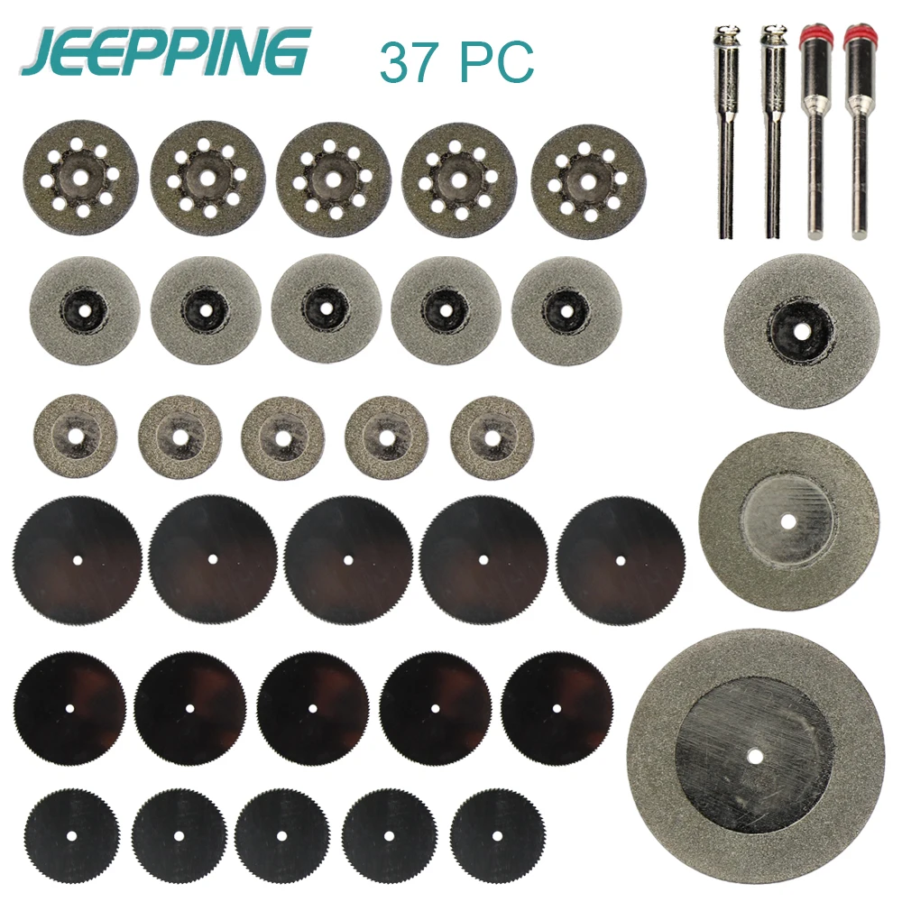 37pcs diamond cutting disc for dremel tools accessories mini saw blade ...