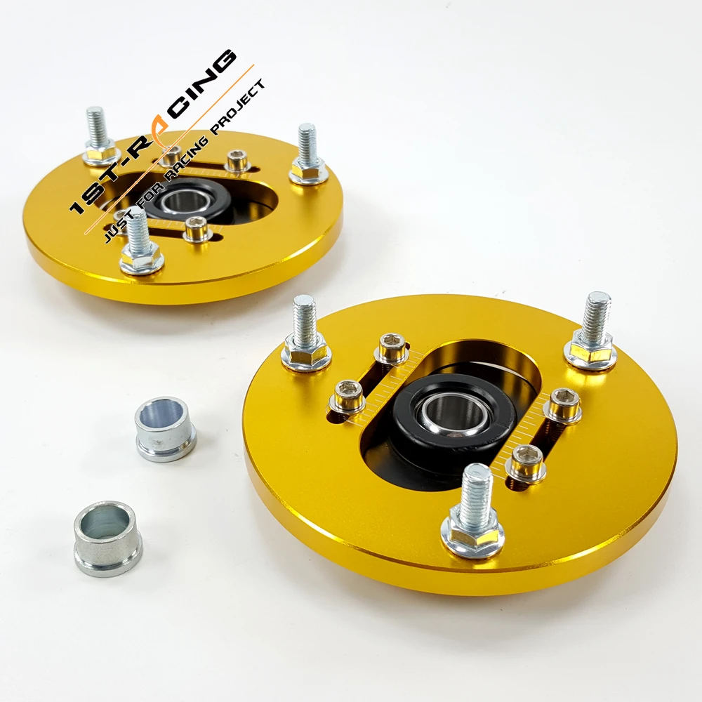 For BMW E36 Top Front Mount Camber Plates 2pcs Gold top mounts ...