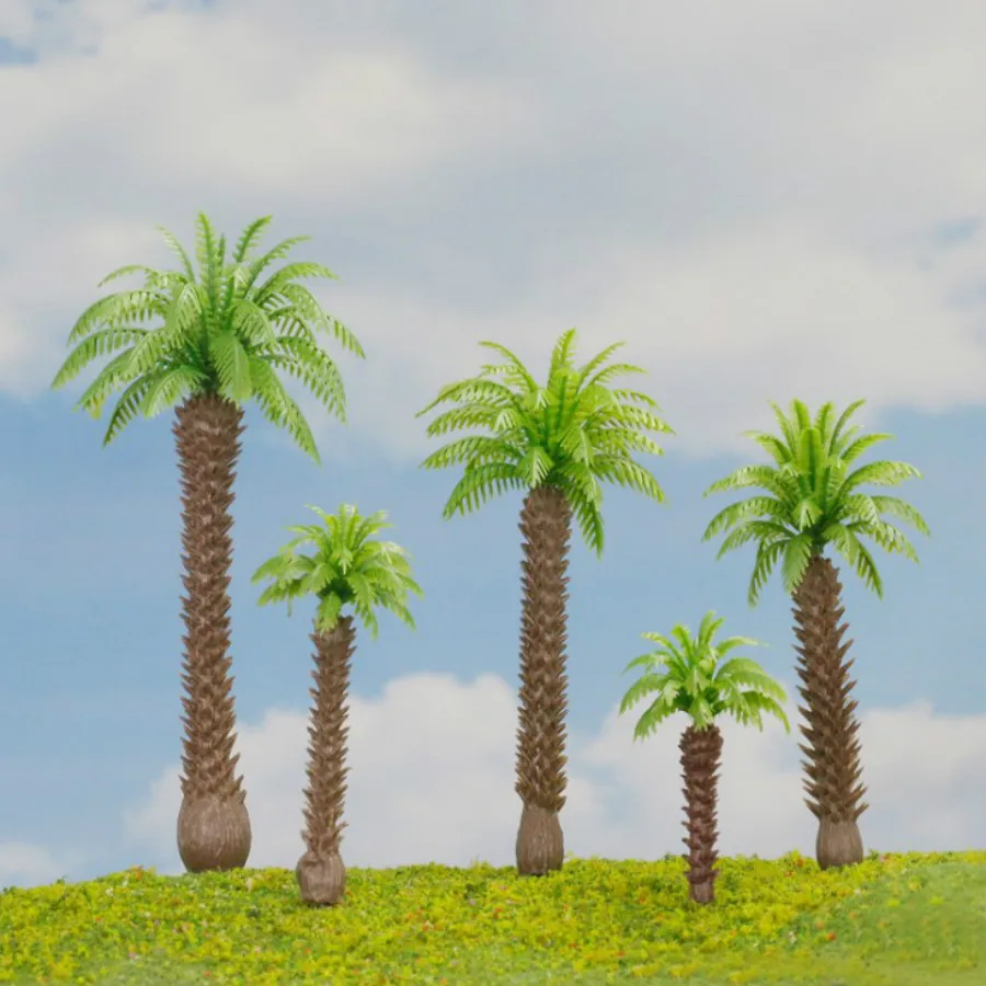 100pcs/lot 4cm 1/200 scale plastic model palm tree in architecture ...