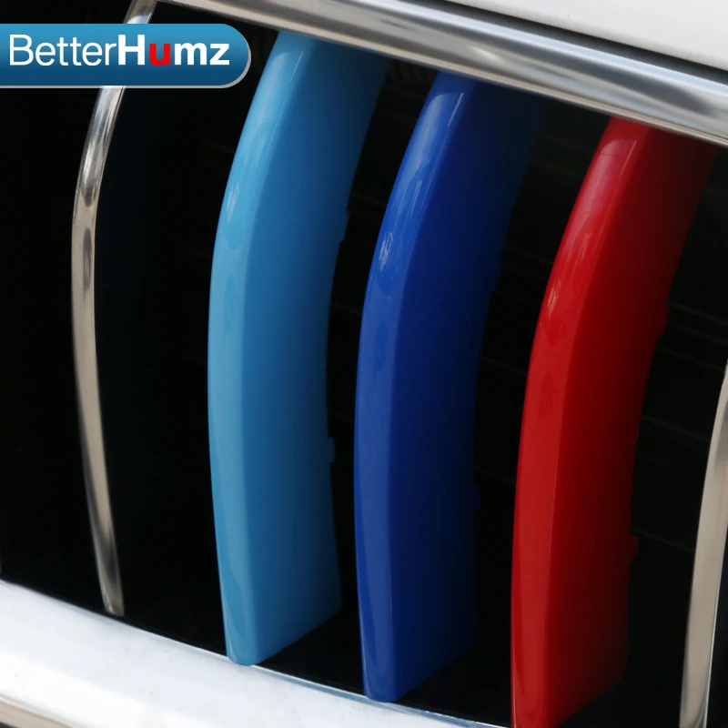 Betterhumz 3D M Styling Car Front Grille Trim Sport Strips Cover Car ...