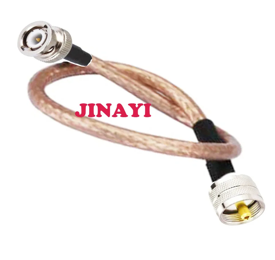 5pcs RG142 Pigtail Cable BNC Male Plug to PL259 UHF male Plug Coaxial Cable 50cm|plug male|plug ...