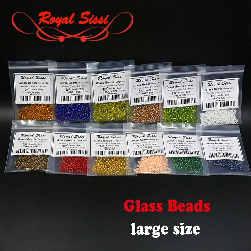 12colors selected Large size glass beads fly fishing fly tying beads ...