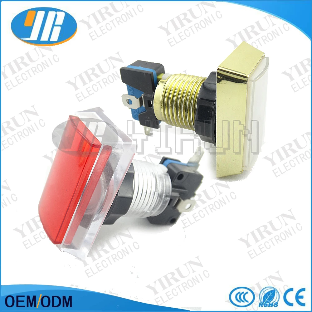 50*33mm Gaminator Push Button Illuminated Rectangle Push Button switch ...