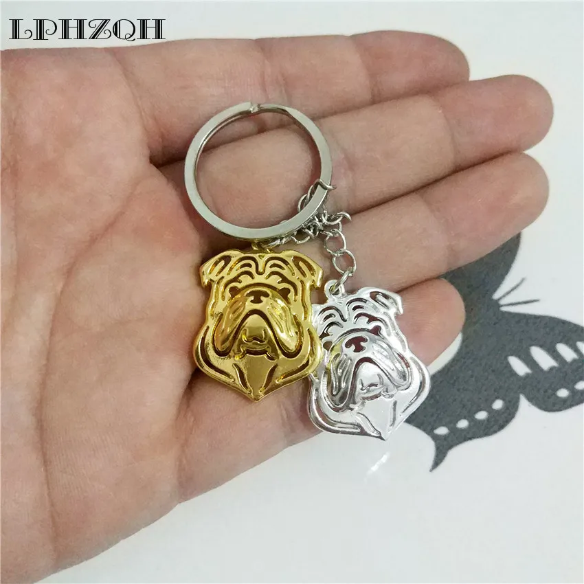 Lphzqh Fashion Cute English Bulldog Keychain Women Bag Pendant ...