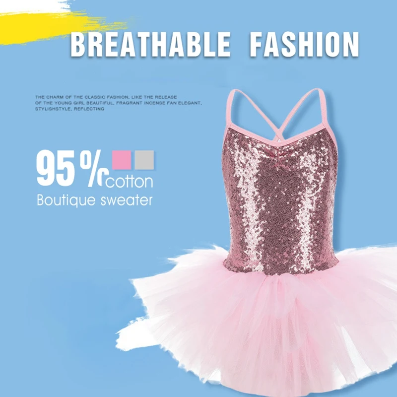 Girls Dancing Suits Kids Sling Bright Diamond Dress Dancewear Kids ...