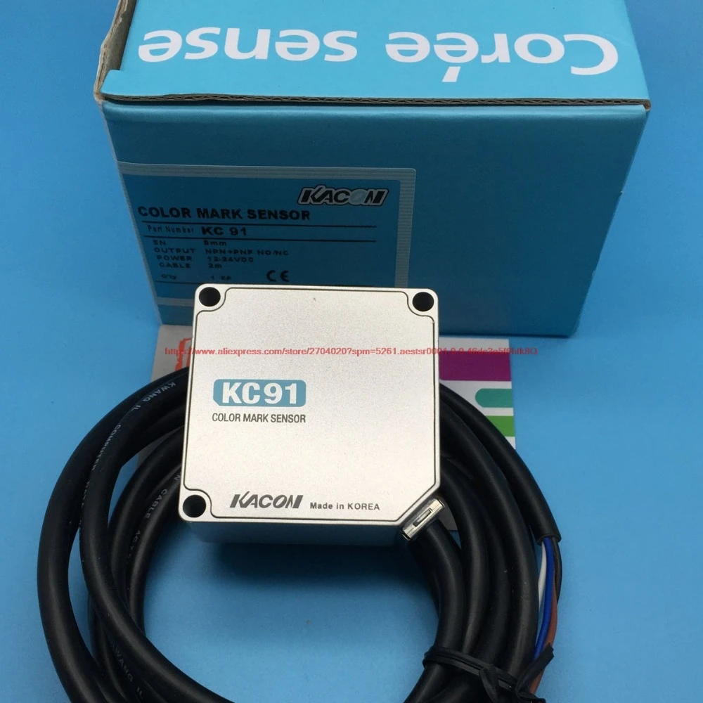 Korea Imported Digital Display Intelligent Color Sensor Kc91, 12~24vdc Color Mark Resolution ...
